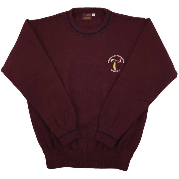 Trinity Comp. Wine Junior Jumper - School Uniforms Direct Ireland